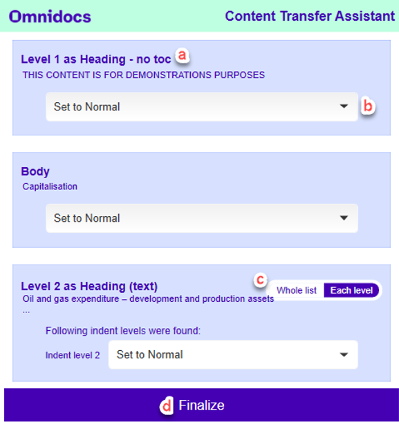 Content Transfer Assistant – Omnidocs