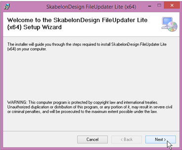 Installation of FileUpdater Admin – Omnidocs